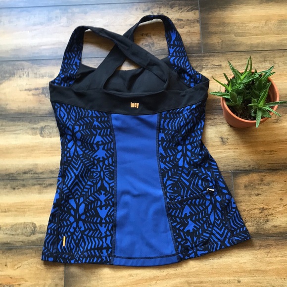 Lucy | Tops | Lucy Power Tank Royal Blue And Black Small | Poshmark